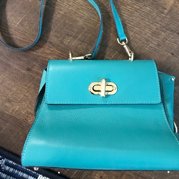 Bags | Genuine Italian Leather Teal Handbagcrossbody Bag | Poshmark